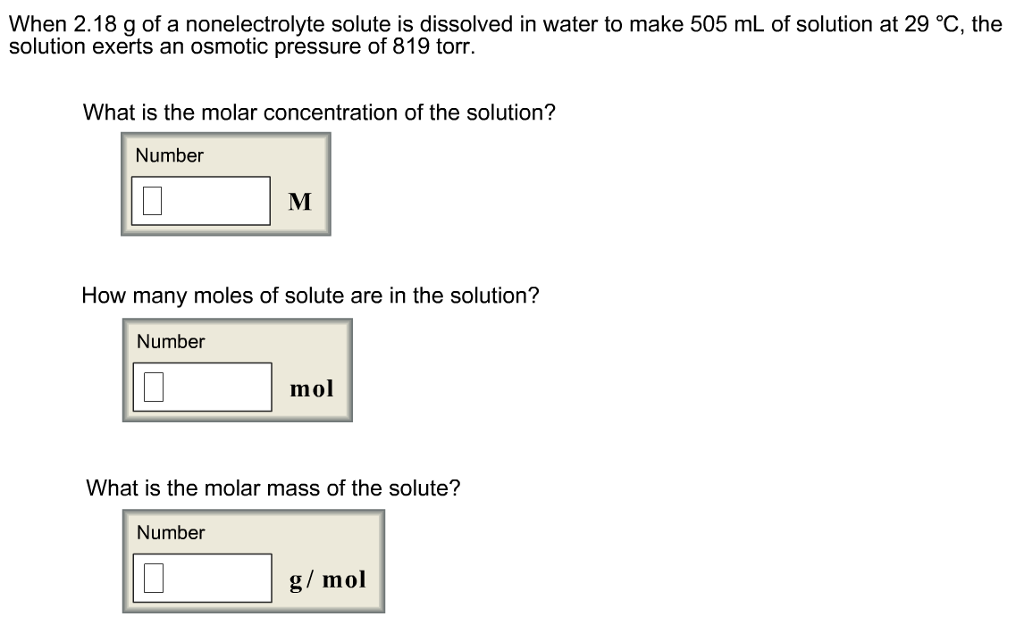 Solved When 2.18 g of a nonelectrolyte solute is dissolved | Chegg.com