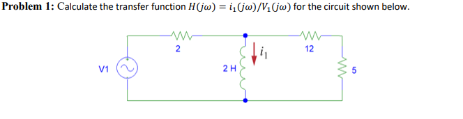Solved Problem 1: Calculate the transfer function \\( H(j | Chegg.com
