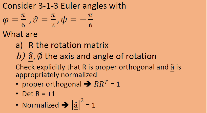 Solved TT TT Q = 5,0 = 5,4 =- π = 6 6 Consider 3-1-3 Euler | Chegg.com