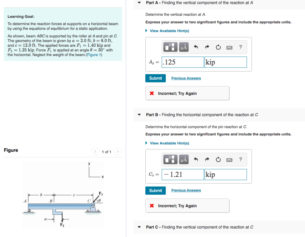 Solved Part A - Finding the vertical component of the | Chegg.com