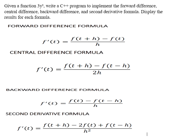 Solved Given a function 3y3, write a C++ program to | Chegg.com