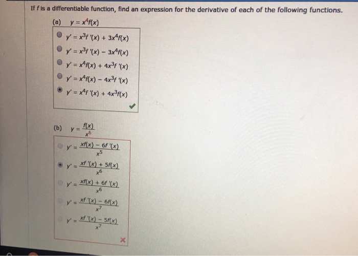 Solved If f is a differentiable function, find an expression | Chegg.com