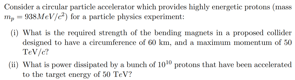 Solved Consider a circular particle accelerator which | Chegg.com
