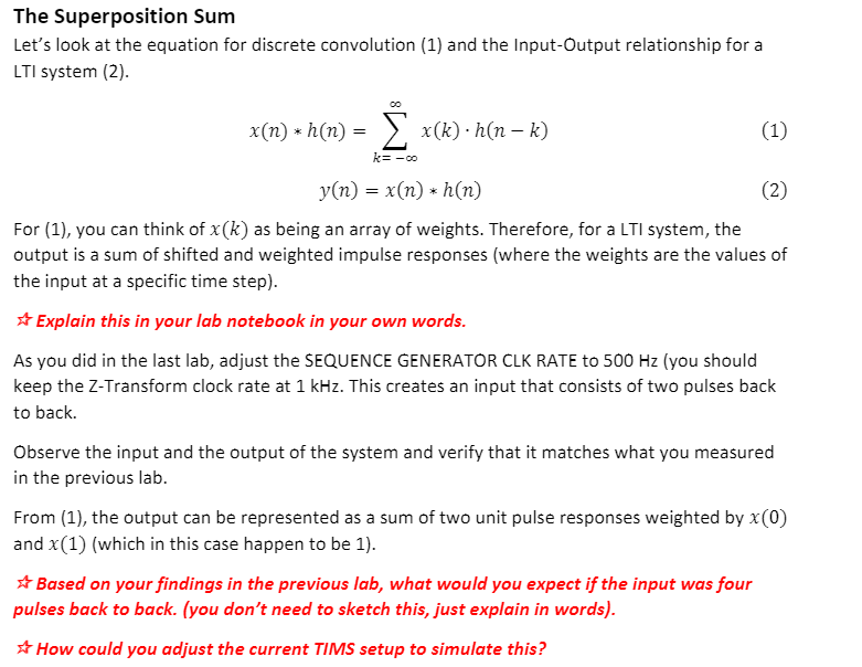 The Superposition Sum Let's look at the equation for | Chegg.com