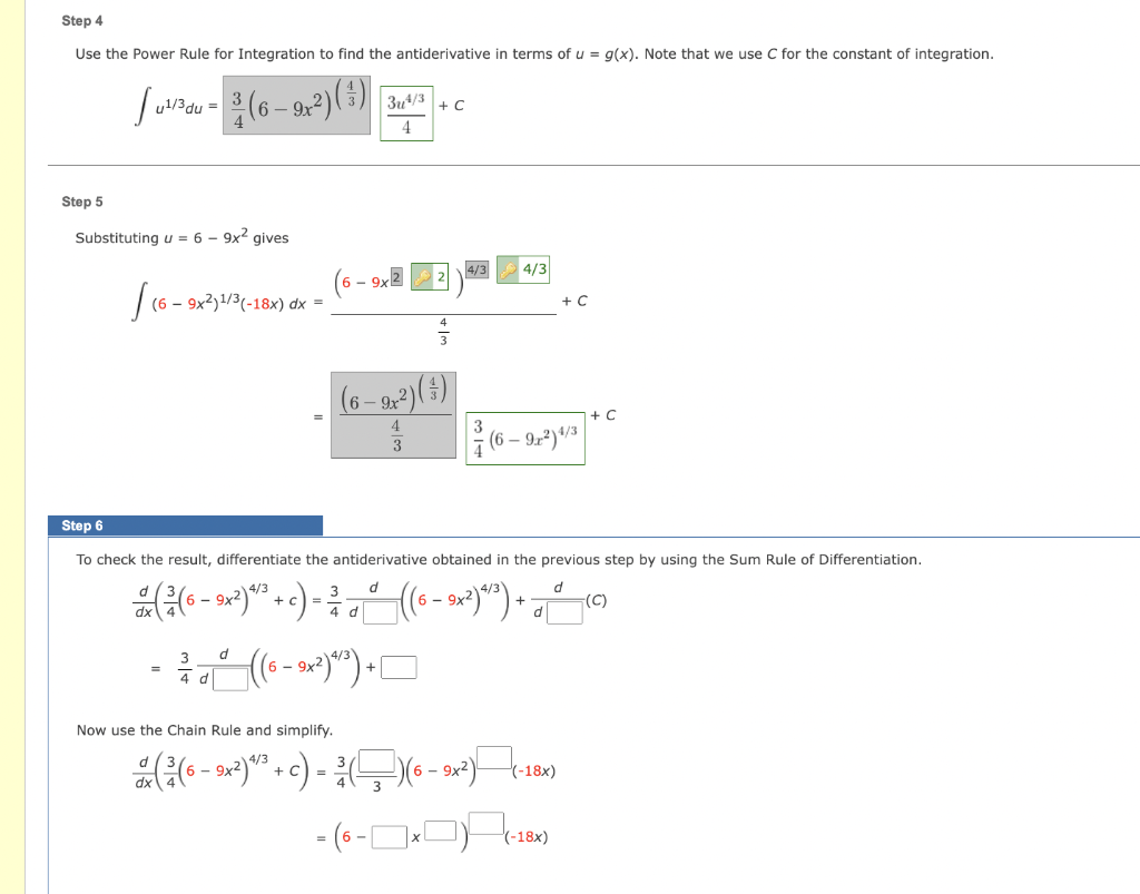 Solved Use the Power Rule for Integration to find the | Chegg.com