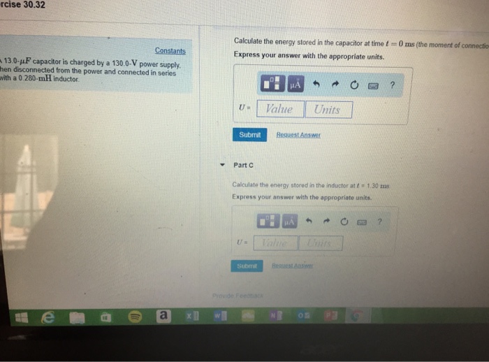 Solved xercise 30.32 Constants Part A A 13 0-AF capacitor is | Chegg.com
