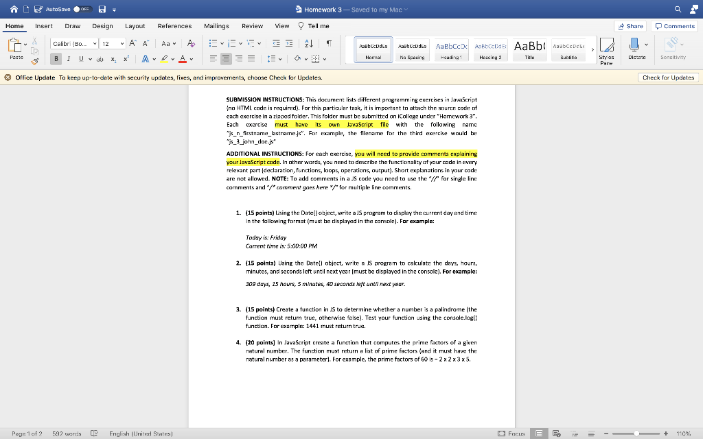 Solved SUBMISSION INSTRUCTIONS: This document lists | Chegg.com