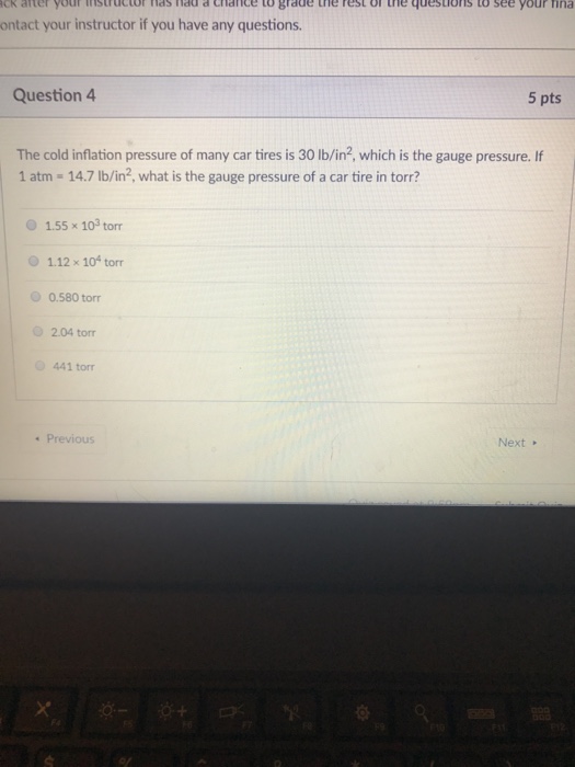 Solved The cold inflation pressure of many car tires is 30 | Chegg.com