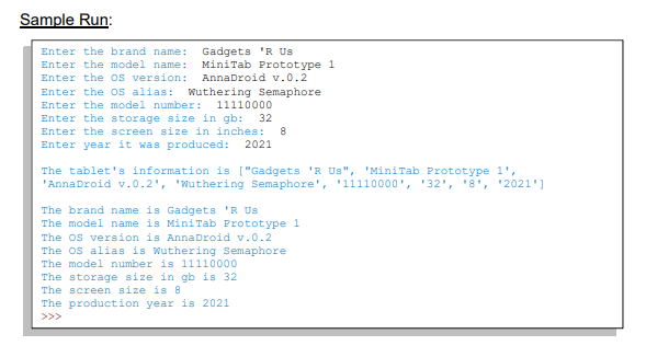 Solved 1. Write a program that stores information about a | Chegg.com