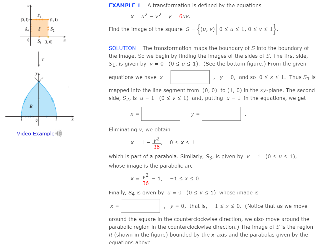 Solved EXAMPLE 1 A transformation is defined by the | Chegg.com