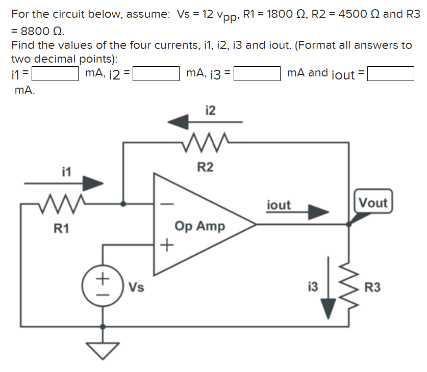 Solved For the circuit below, assume: V | Chegg.com