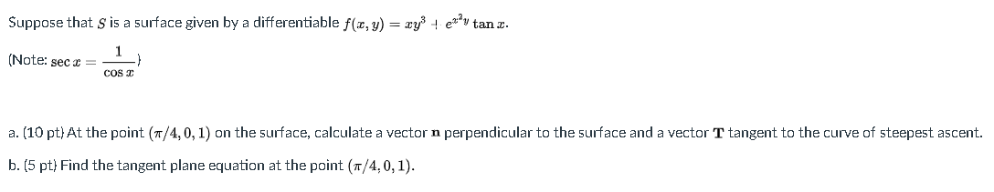 Solved Suppose that S is a surface given by a differentiable | Chegg.com