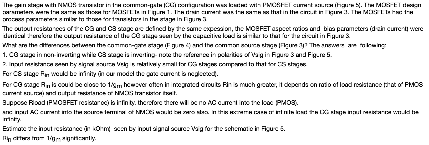 VDR. Road + Vout Rout, Vout VGS CMOON Figure 1. | Chegg.com