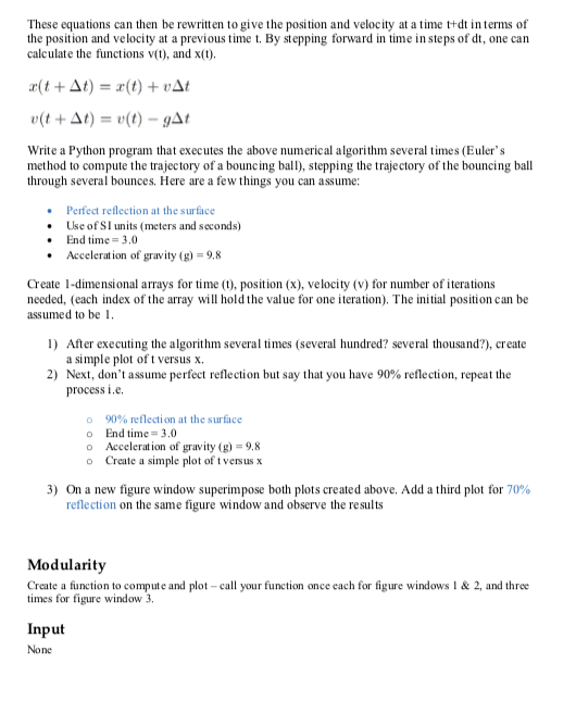 Solved Part A Scenario When An Object Or Particle Called A