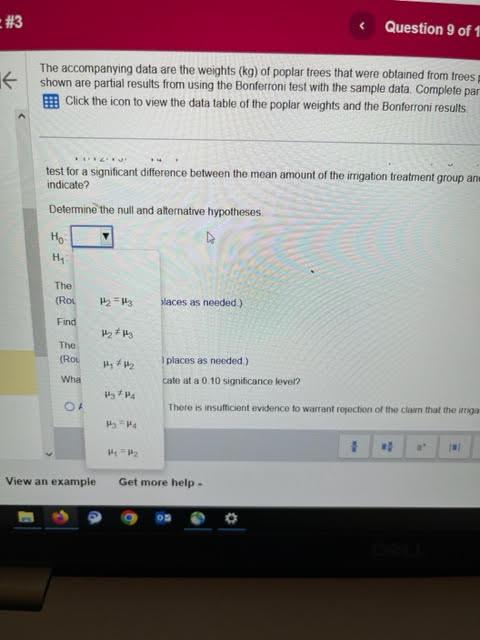 shown are partial results from using the Bonferroni | Chegg.com