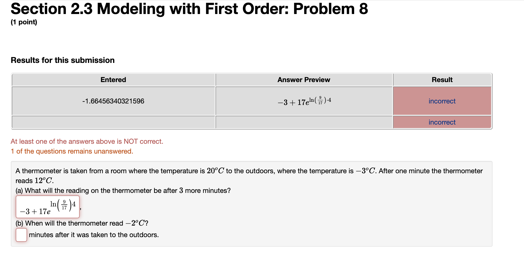Solved Section 2 3 Modeling With First Order Problem 8 1
