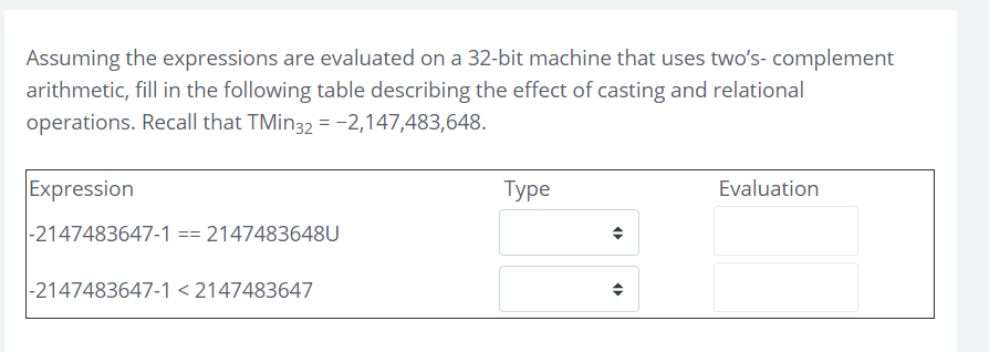 Solved Assuming the expressions are evaluated on a 32-bit | Chegg.com