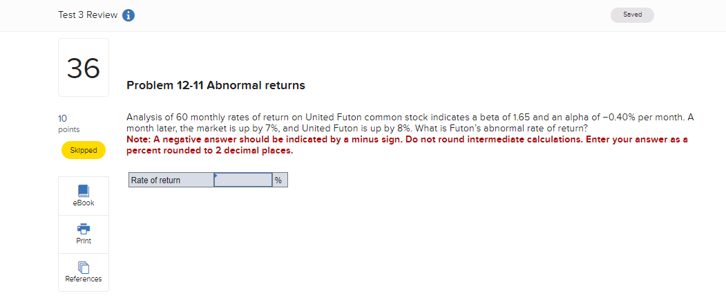 Solved Problem 12-11 ﻿Abnormal returnsAnalysis of 60 | Chegg.com