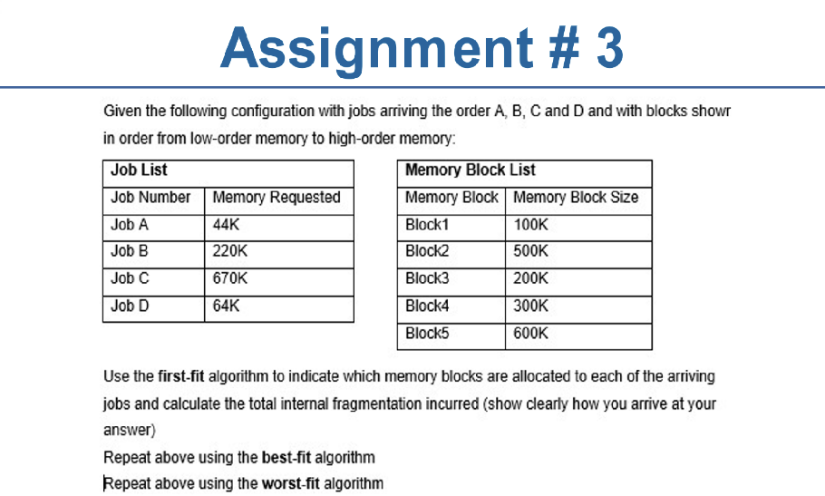 Solved Assignment 3 Given the following configuration with | Chegg.com