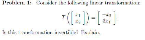 Solved Problem 1: Consider the following linear | Chegg.com