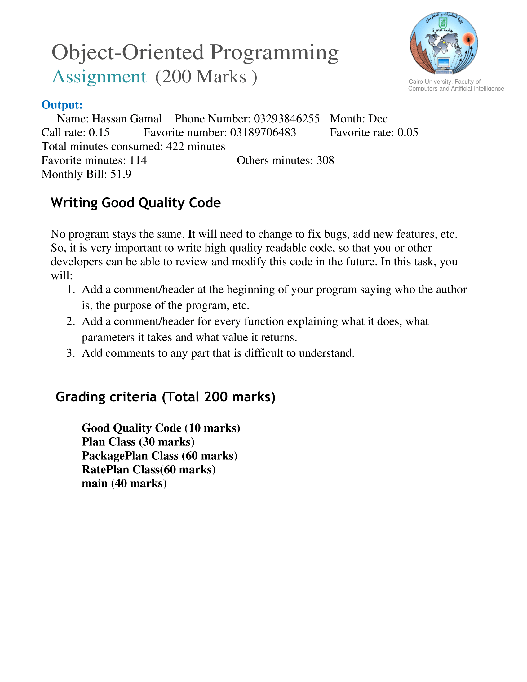 Solved Task Write a program for a mobile operator to manage | Chegg.com