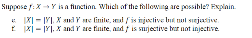 Solved Suppose f:X→Y is a function. Which of the following | Chegg.com
