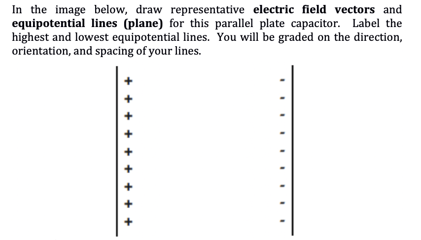 Solved In the image below, draw representative electric | Chegg.com