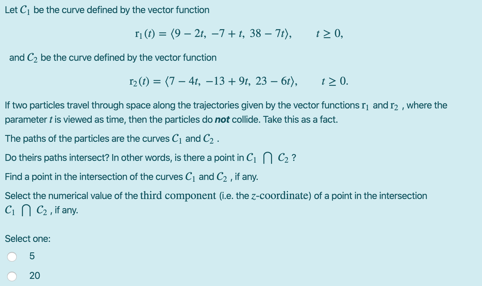 Solved Let Cį be the curve defined by the vector function | Chegg.com