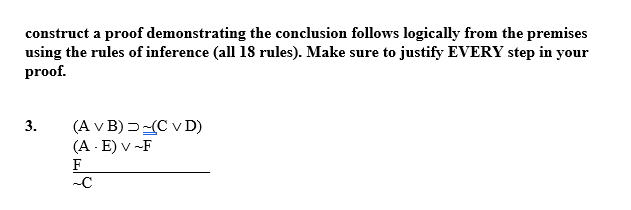 Solved construct a proof demonstrating the conclusion | Chegg.com