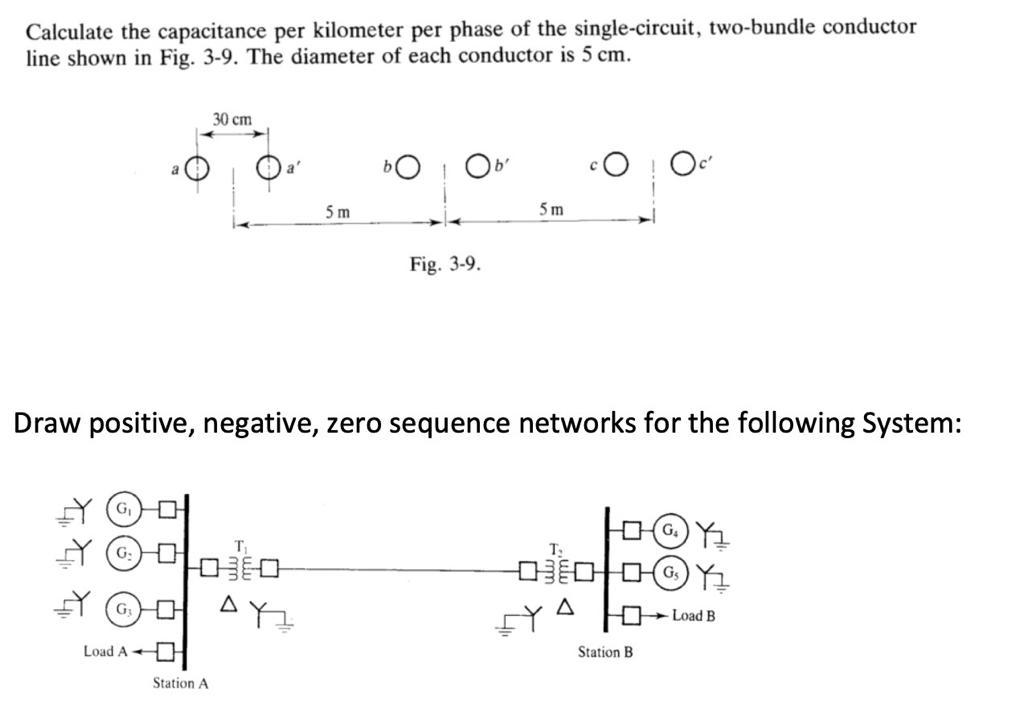 Calculate The Capacitance Per Kilometer Per Phase Of