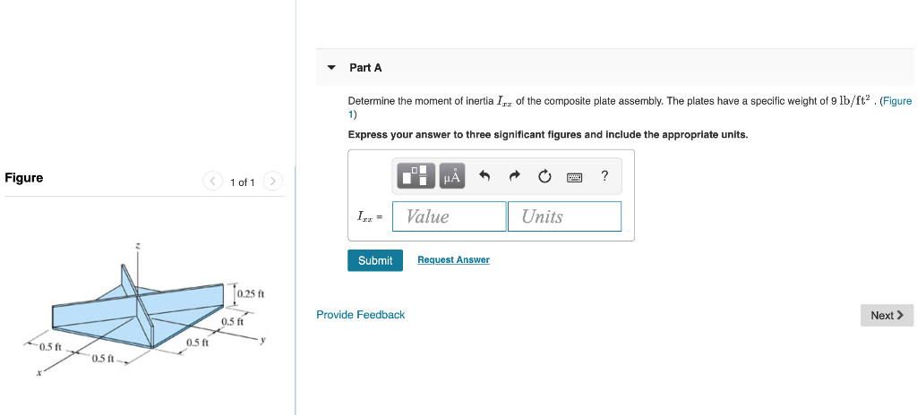 Solved Determine the moment of inertia Ixx of the | Chegg.com