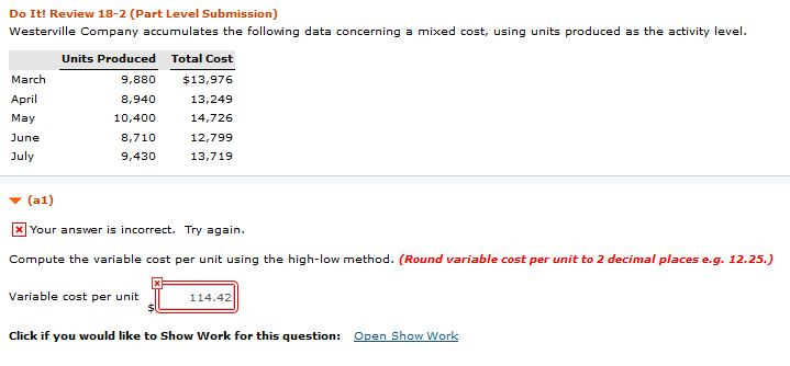 Solved Do It! Review 18-2 (Part Level Submission) | Chegg.com