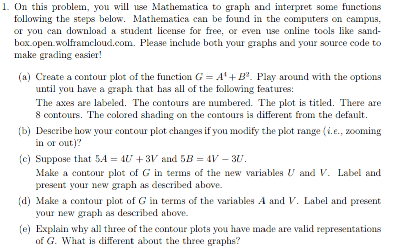 Answer Needed In The Next Hour Please Mathematica 