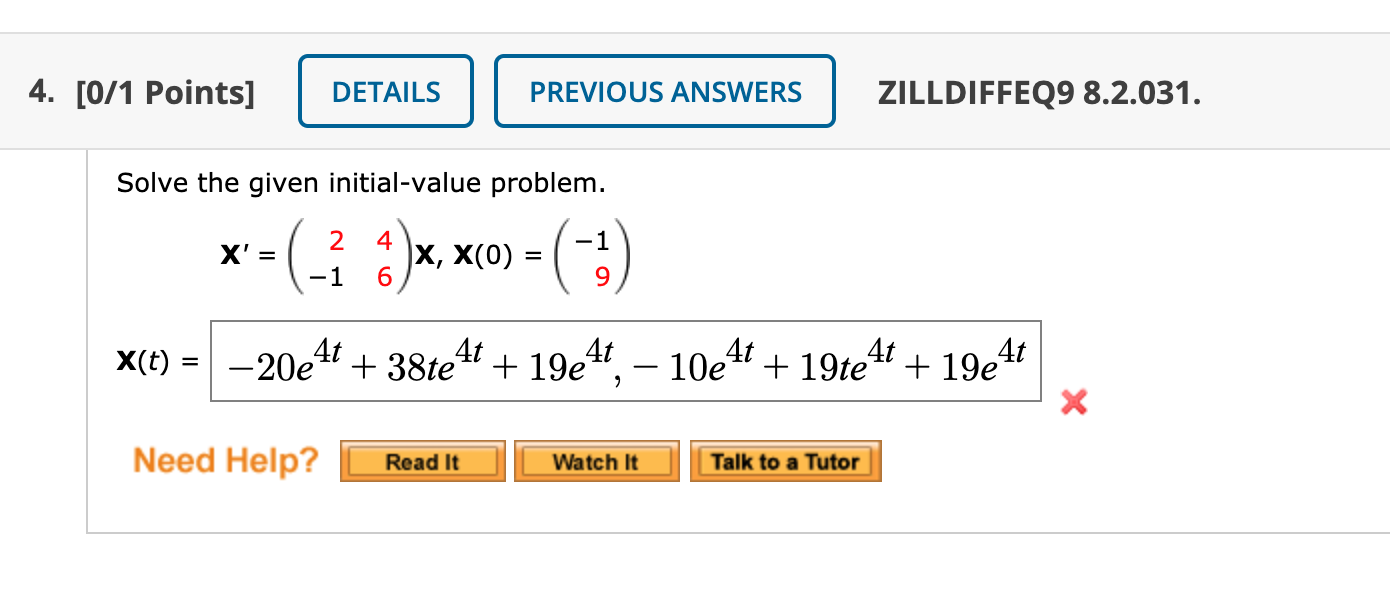 Solved 2. [0/1 Points] DETAILS PREVIOUS ANSWERS ZILLDIFFEQ9 | Chegg.com