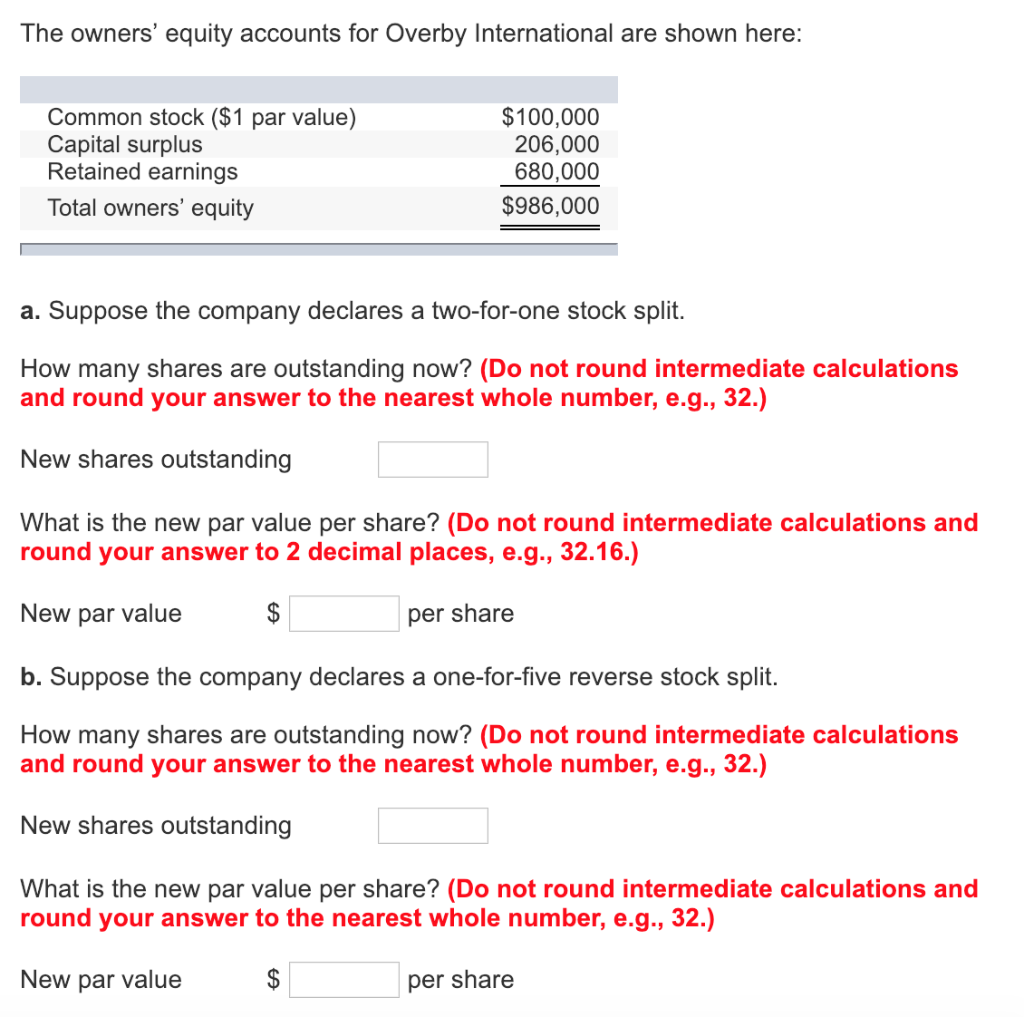 Solved The owners' equity accounts for Overby International | Chegg.com