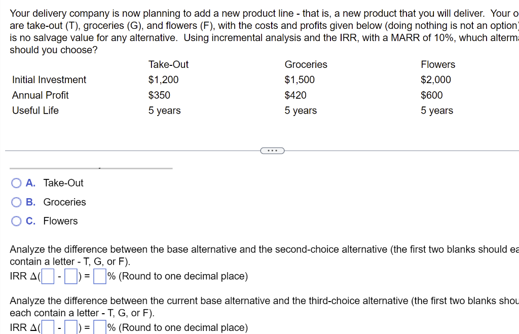 Solved Your delivery company is now planning to add a new | Chegg.com