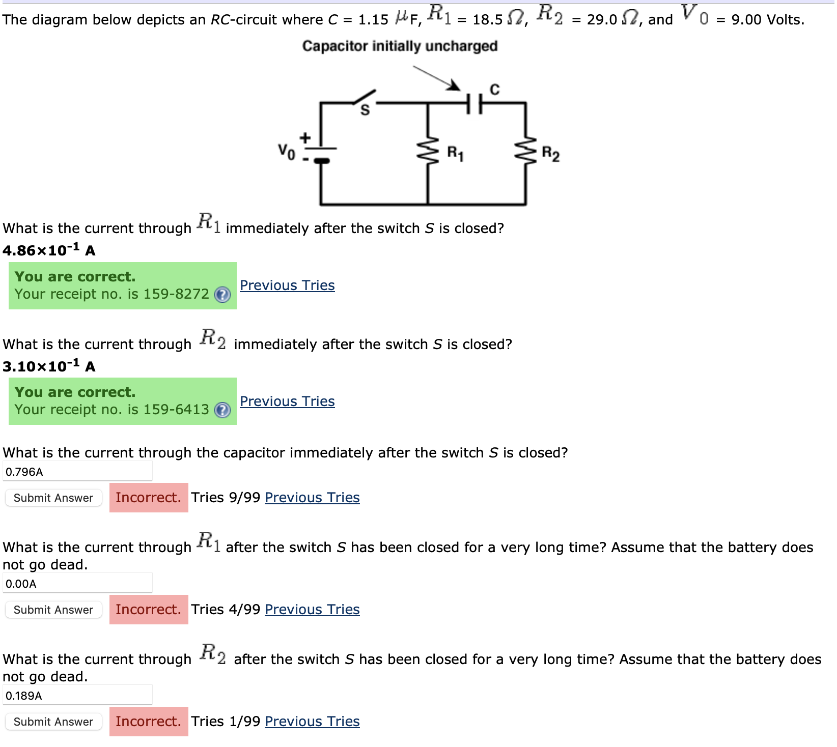 Solved The diagram below depicts an RC-circuit where | Chegg.com