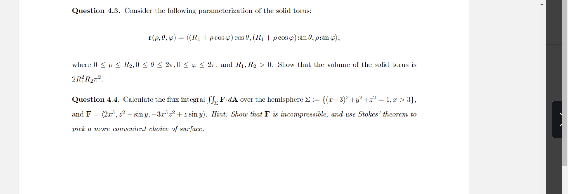 Solved Question 4 3 Consider The Following Parameterization