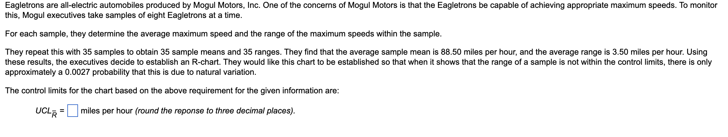 Solved A. Find both upper and lower control limits with the | Chegg.com