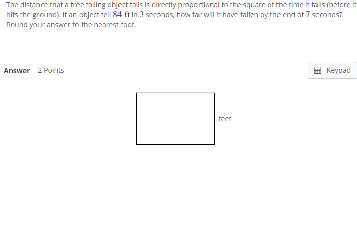 Solved The distance that a free falling object falls is | Chegg.com