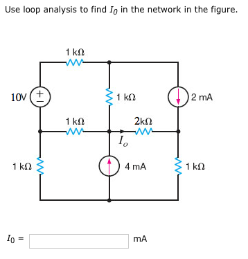 Solved Determine Vo in the network in the figure using loop | Chegg.com