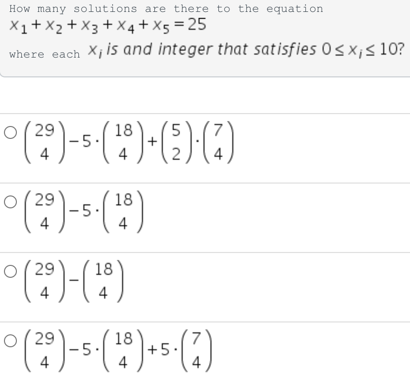 Solved How many solutions are there to the equation X1 + x2 | Chegg.com