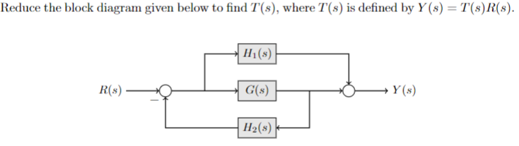 Solved Reduce the block diagram given below to find T(s), | Chegg.com