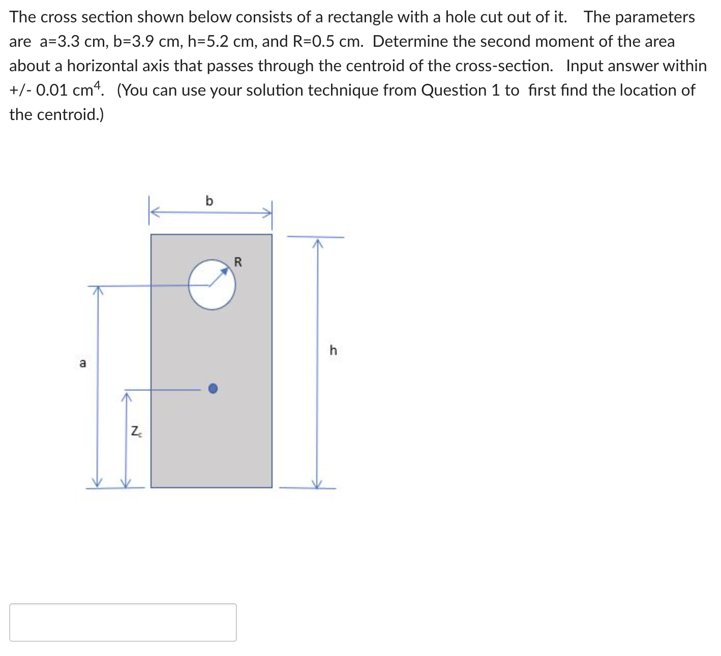 Solved The cross section shown below consists of a rectangle | Chegg.com