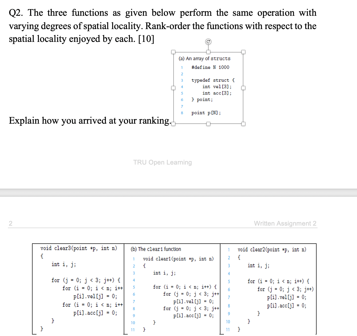 Solved Q2. ﻿The three functions as given below perform the | Chegg.com