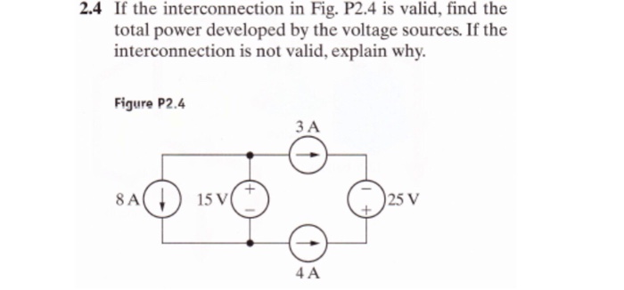 Solved 2.4 If the interconnection in Fig. P2.4 is valid, | Chegg.com