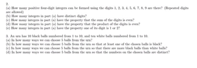 Solved (a) How many positive four-digit integers can be | Chegg.com