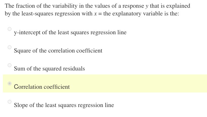 Solved The fraction of the variability in the values of a | Chegg.com