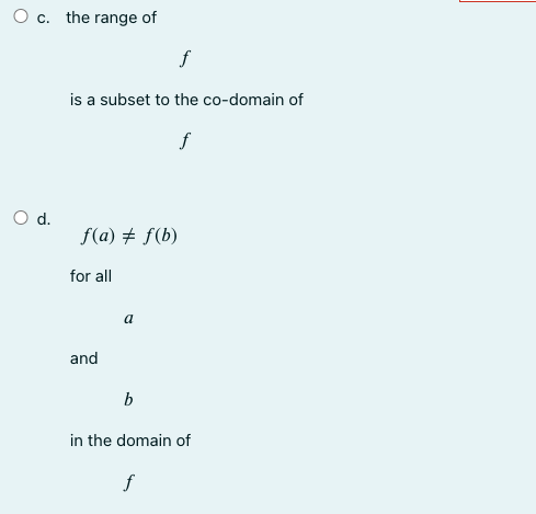 Solved A function is said to be onto (surjective) if and | Chegg.com