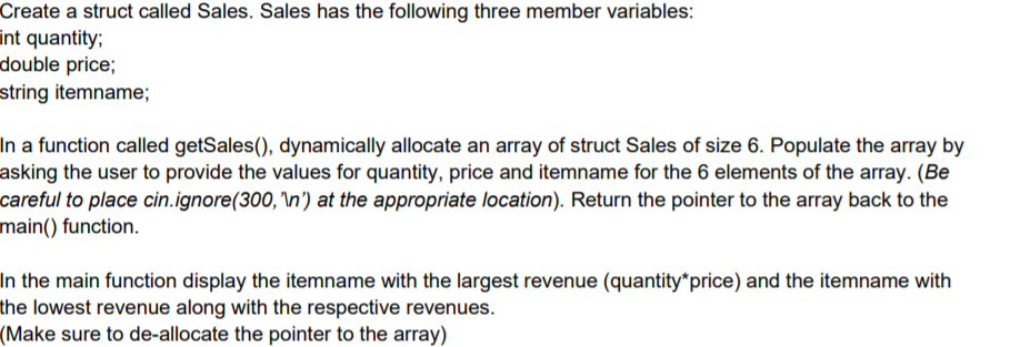 Solved Code must be written in C++ USE POINTER NOTATION | Chegg.com